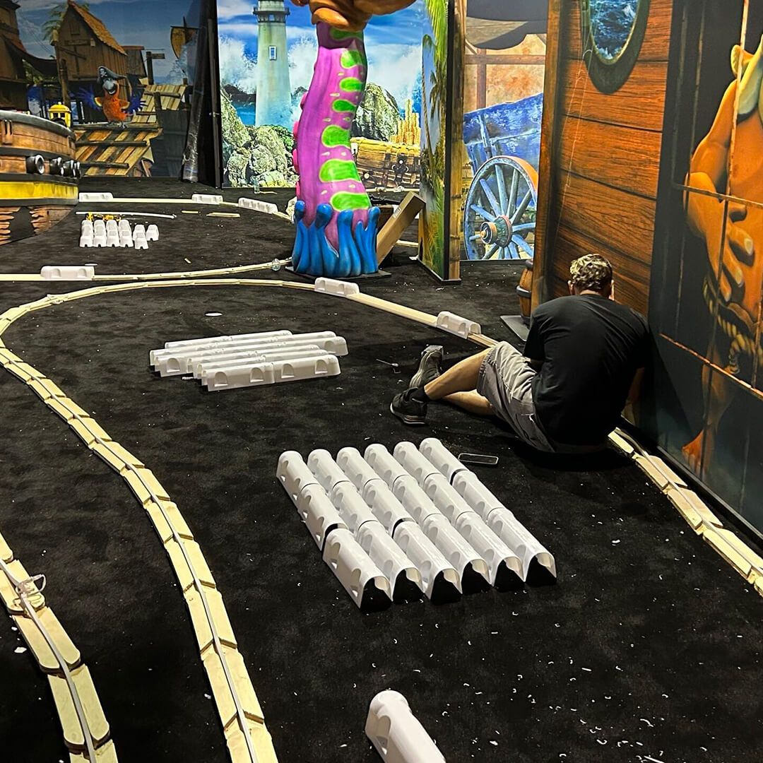 Black Light Lit Mini Golf | Glow In The Dark Miniature Golf Course