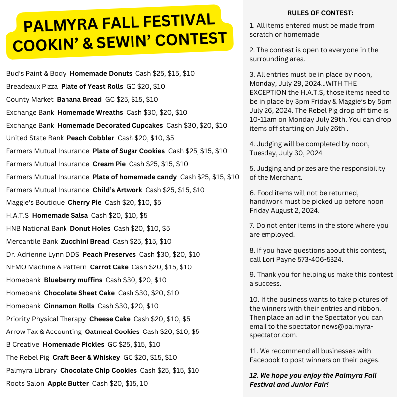 Marion County Fair - Palmyra Chamber Of Commerce - Palmyra, MO