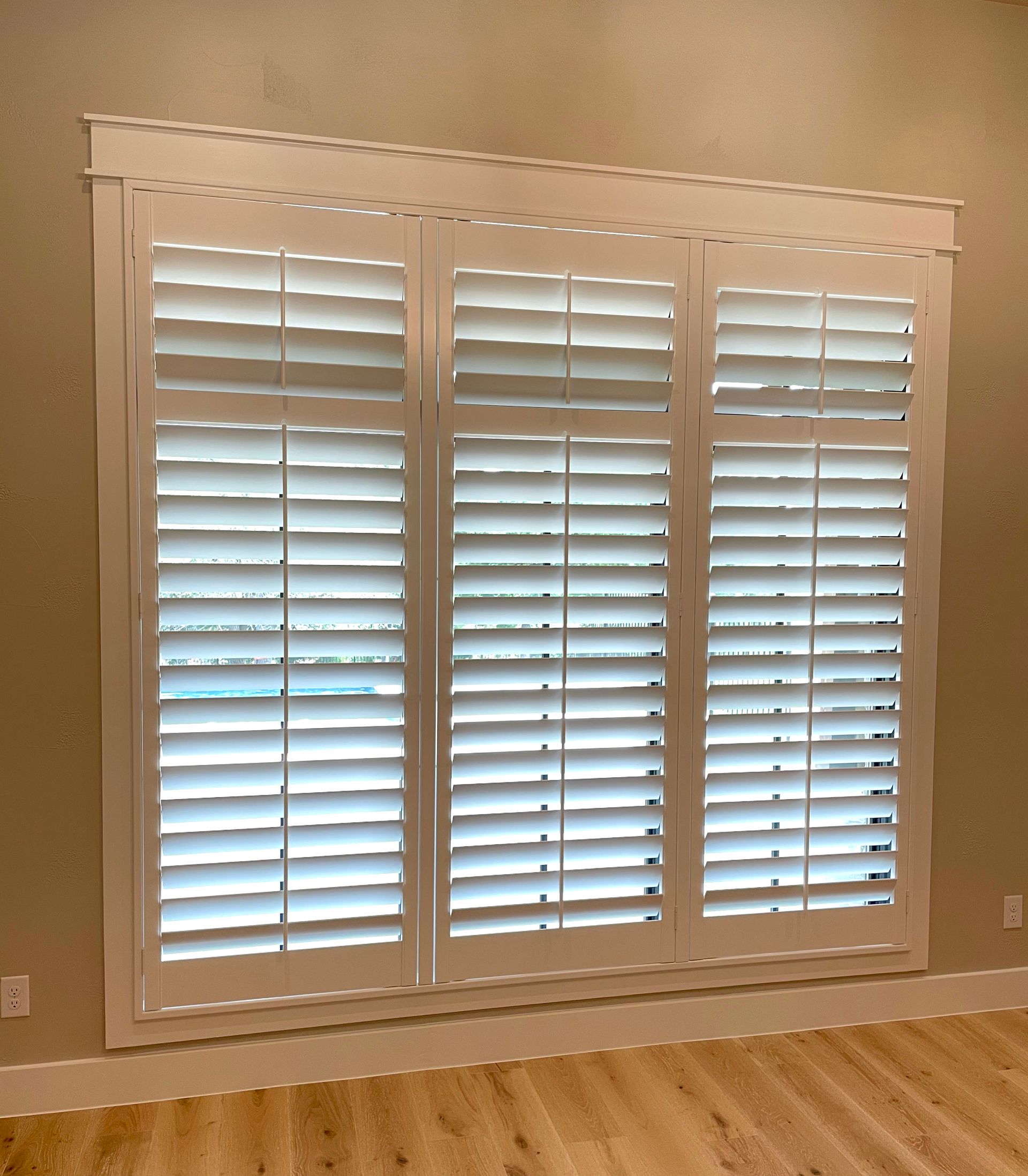 Large Window Plantation Shutters - Custom Wood - Made in Austin, TX