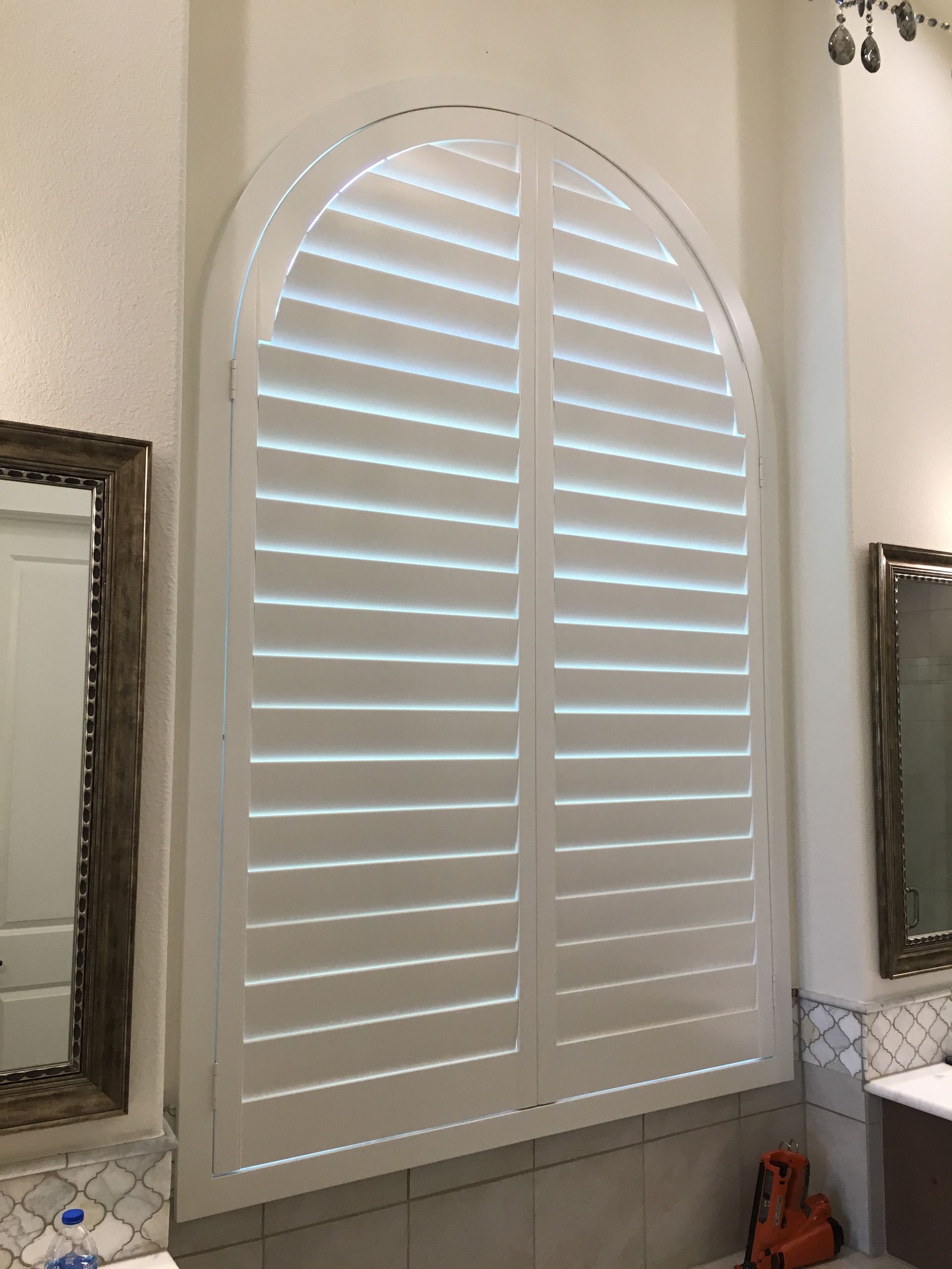 Custom Bathroom Plantation Shutters - Real Wood - Made in Austin, TX