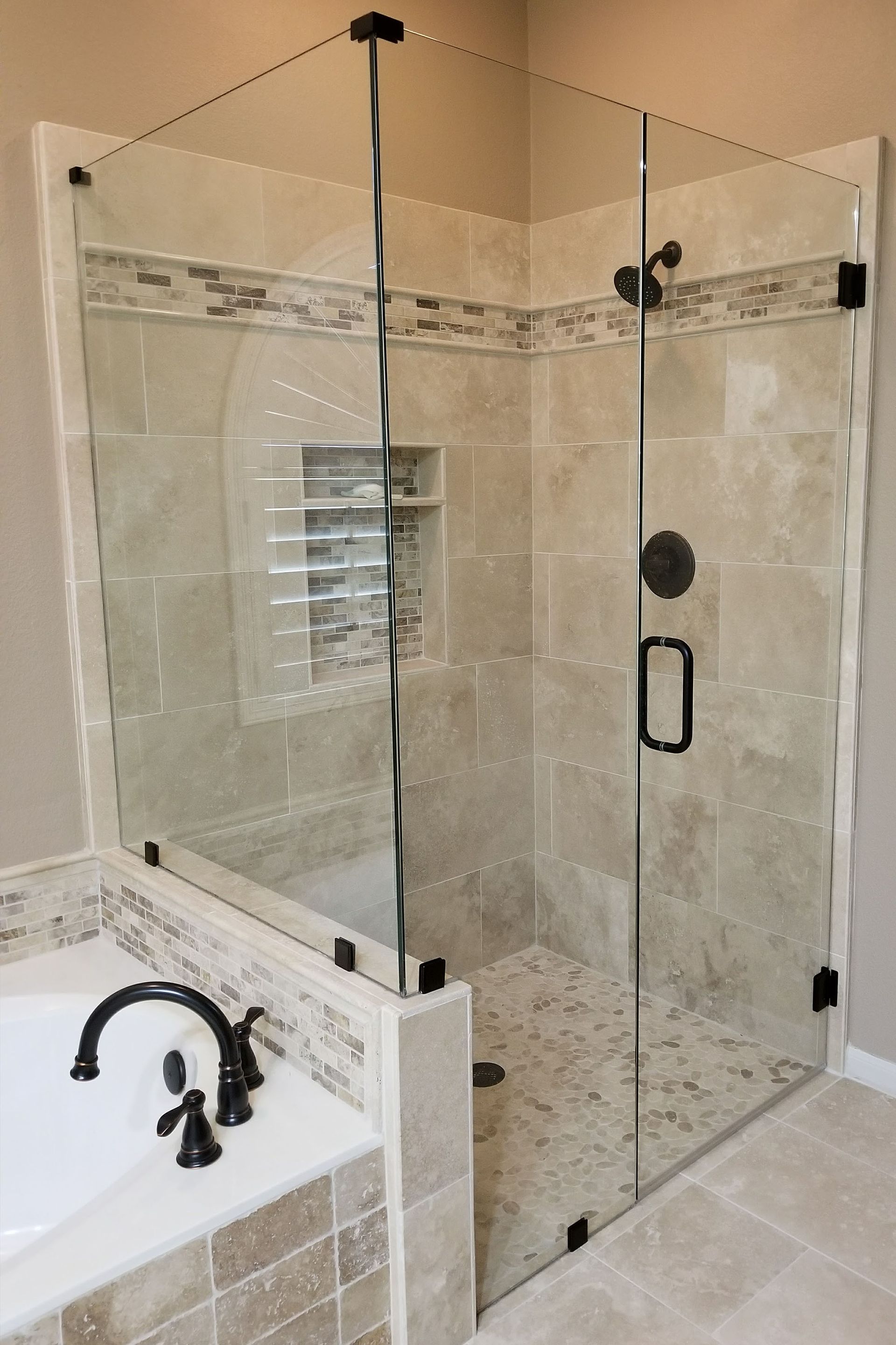 90-Degree Showers Gallery | Rebecca Creek Impressions LLC