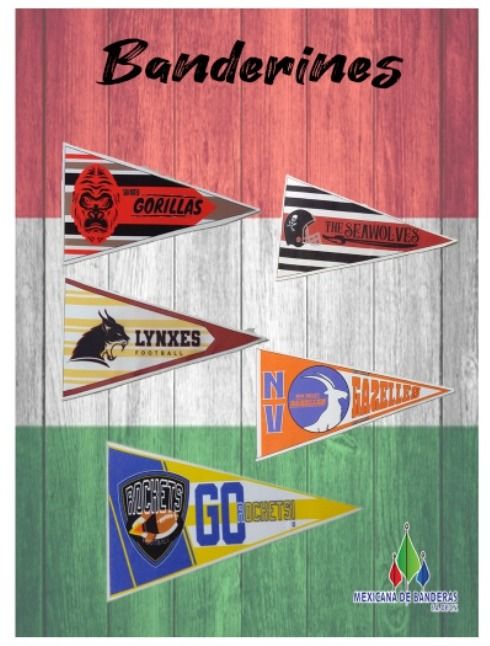 Fabricación de banderines en CDMX - MEXICANA DE BANDERAS SA DE CV