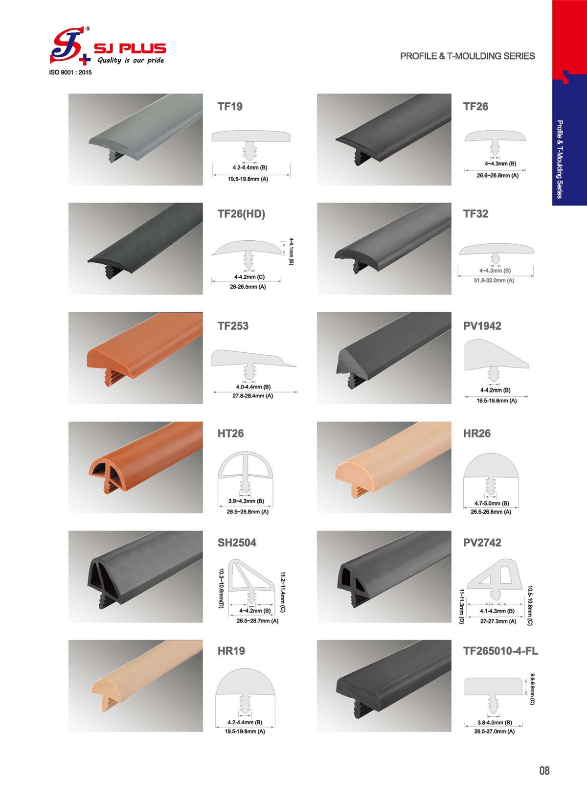 Profile & T-Moulding Series | SJ Plus Group - Furniture Hardware and ...