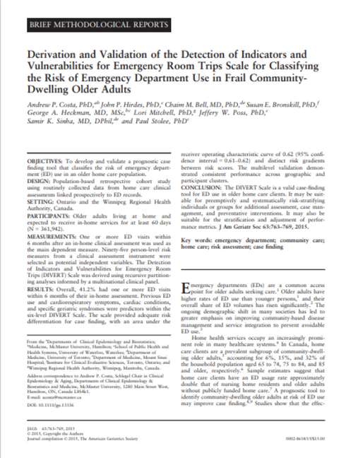 Derivation and Validation of the Detection of Indicators and ...