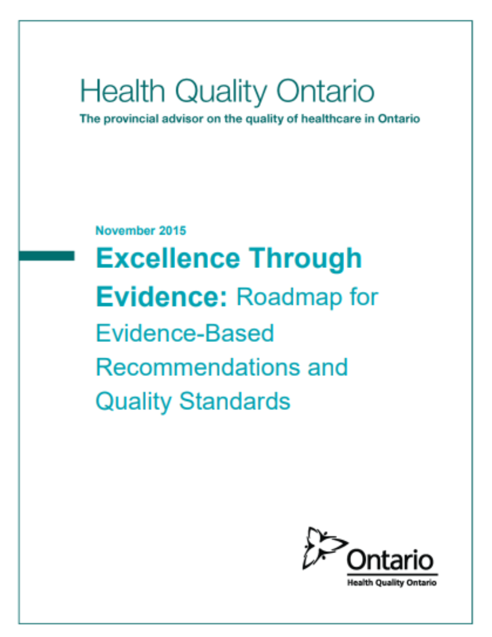 Excellent Through Evidence: Roadmap for Evidence-Based Recommendations ...