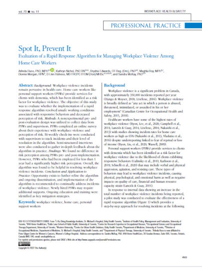 Spot It, Prevent It: Evaluation of a Rapid Response Algorithm for ...