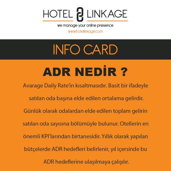 Hotel Linkage | Revenu Management - ADR Nedir?