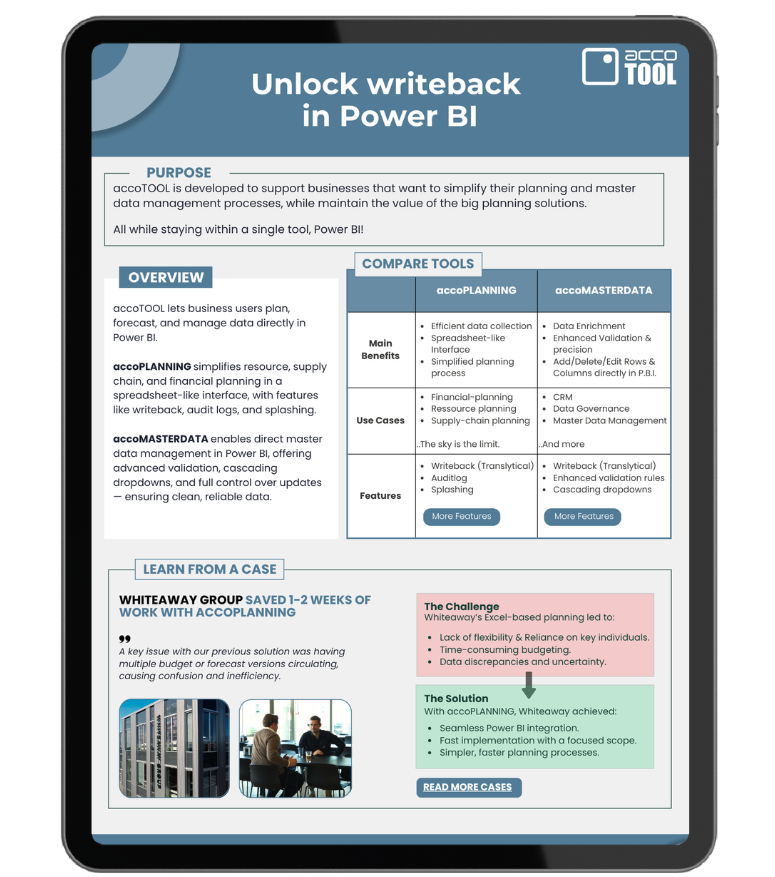 Power BI with Writeback - Enhance your financial planning