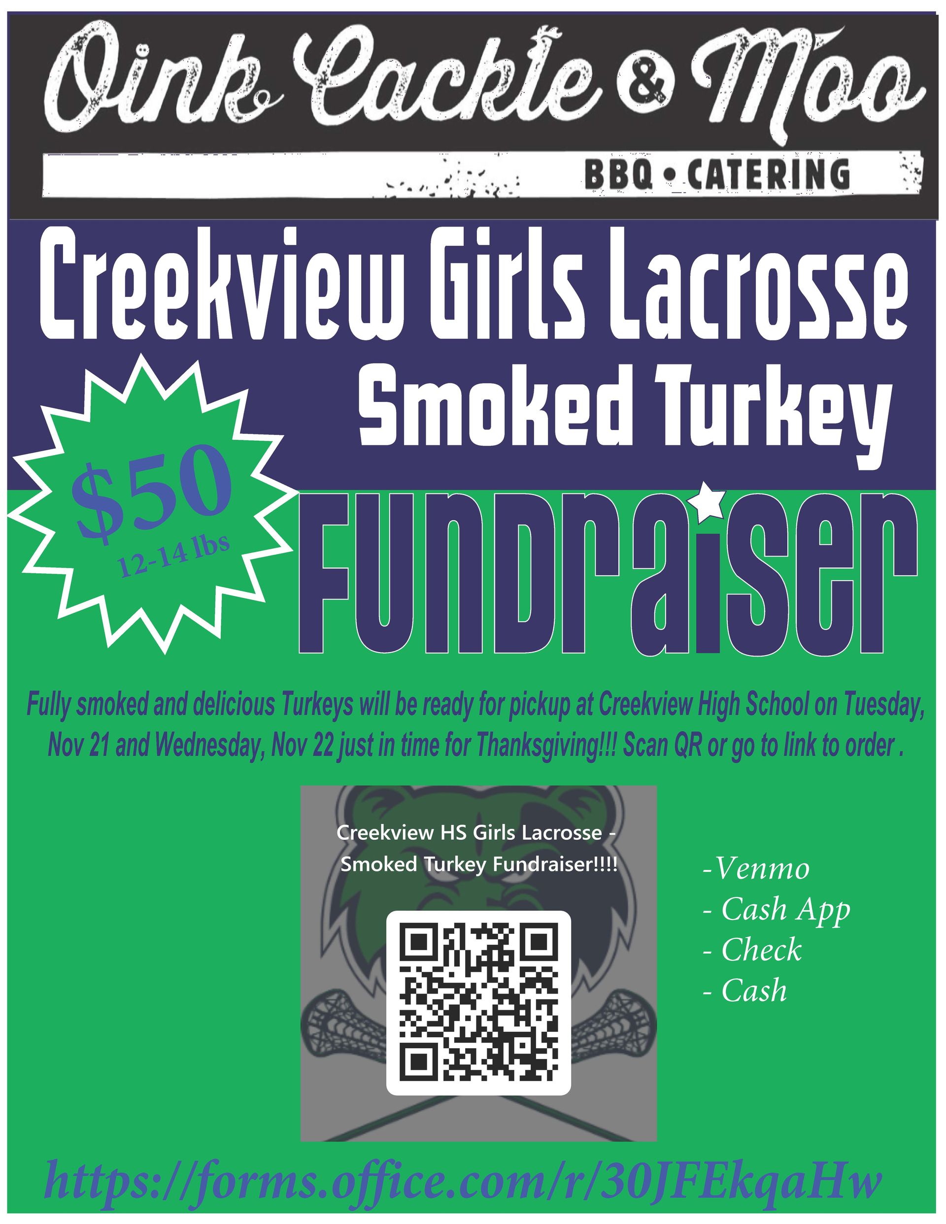 2023-2024 Turkey Fundraiser is LIVE