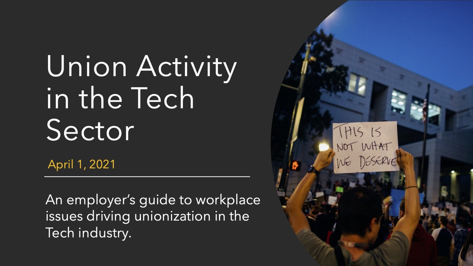 Union Activity in the Tech Sector