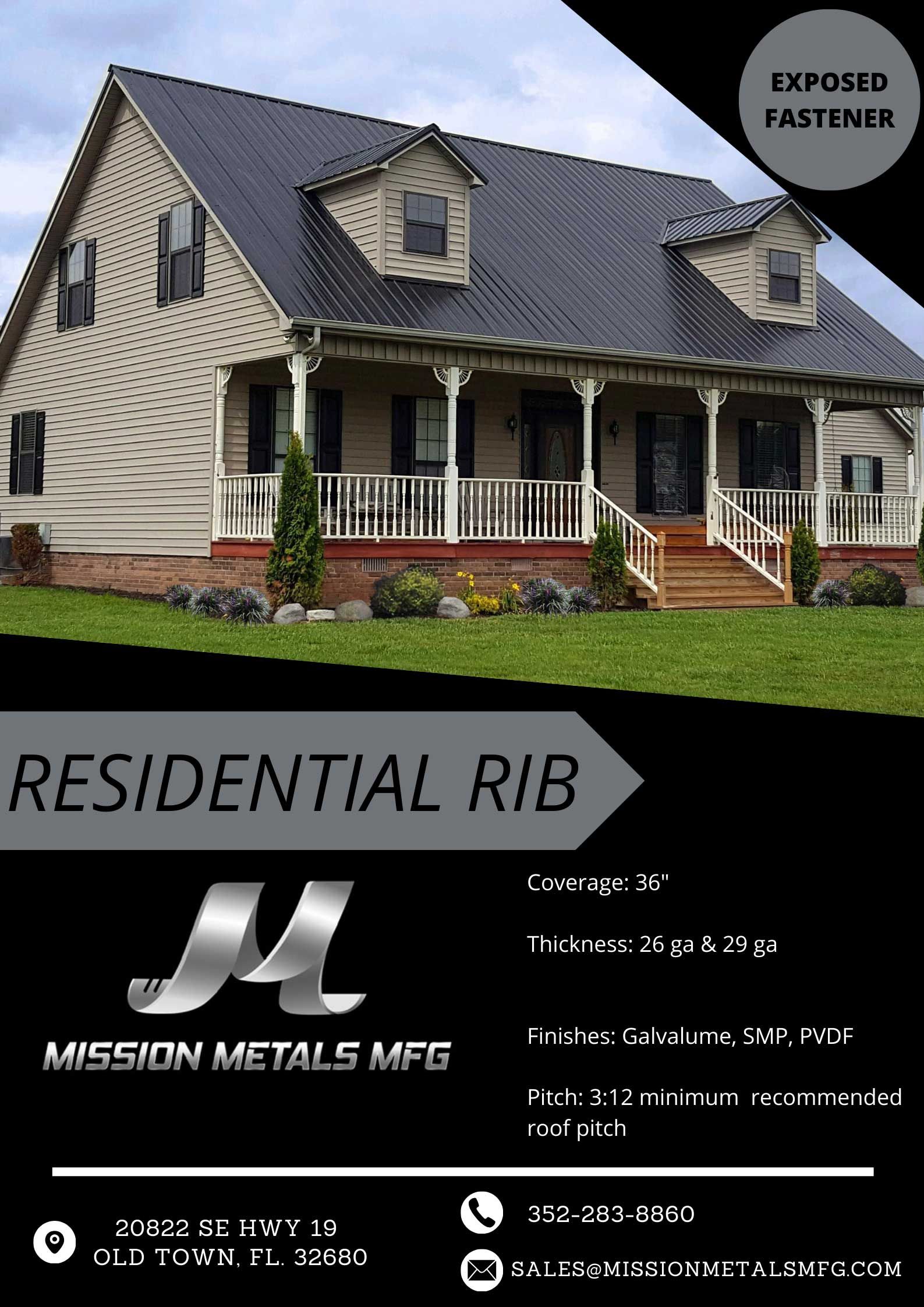Residential Rib | Metal Roof