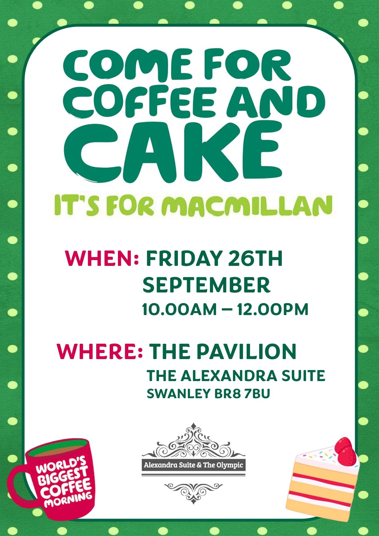 Upcoming events | The Alexandra Suite | Swanley