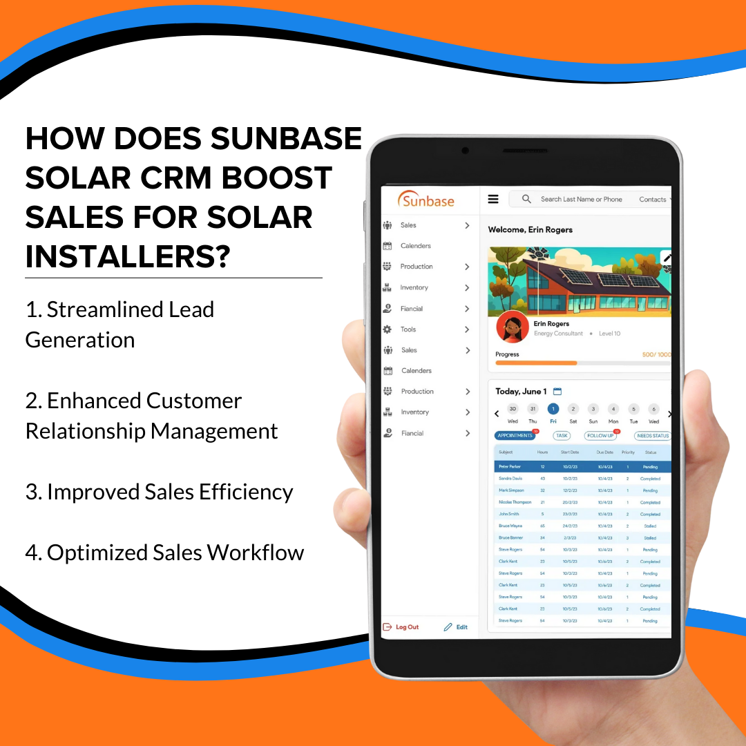 How does Sunbase Solar CRM help Solar Installers boost sales?