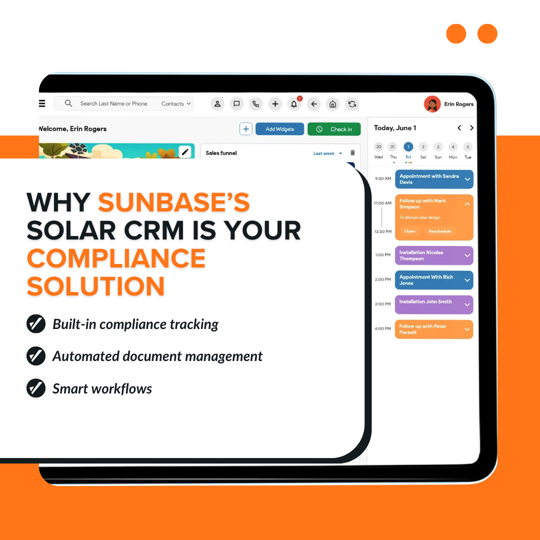 Solar CRM Compliance | Simplify Solar Regulations with Sunbase