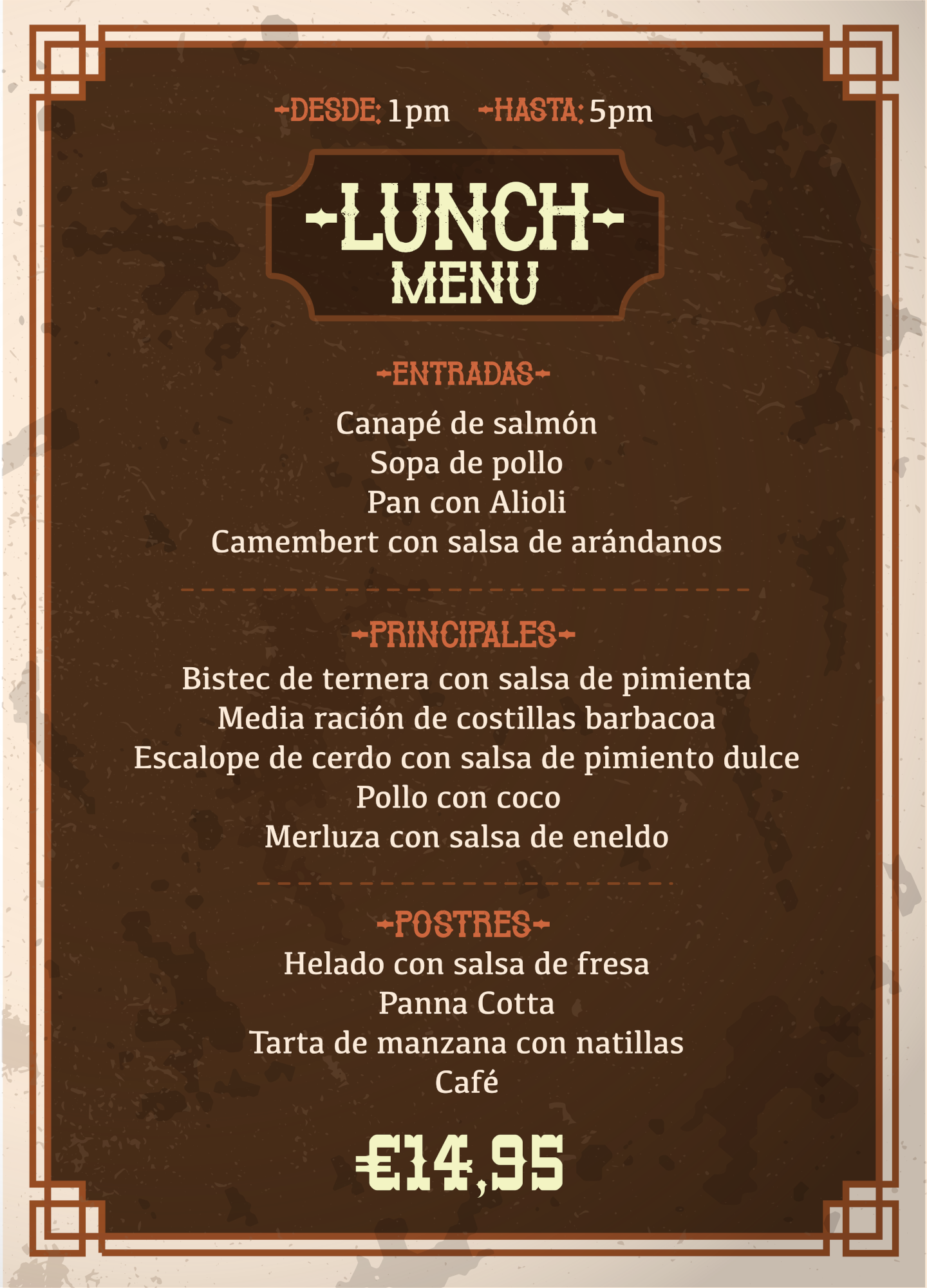 Steakhouse Texas (Menu English)