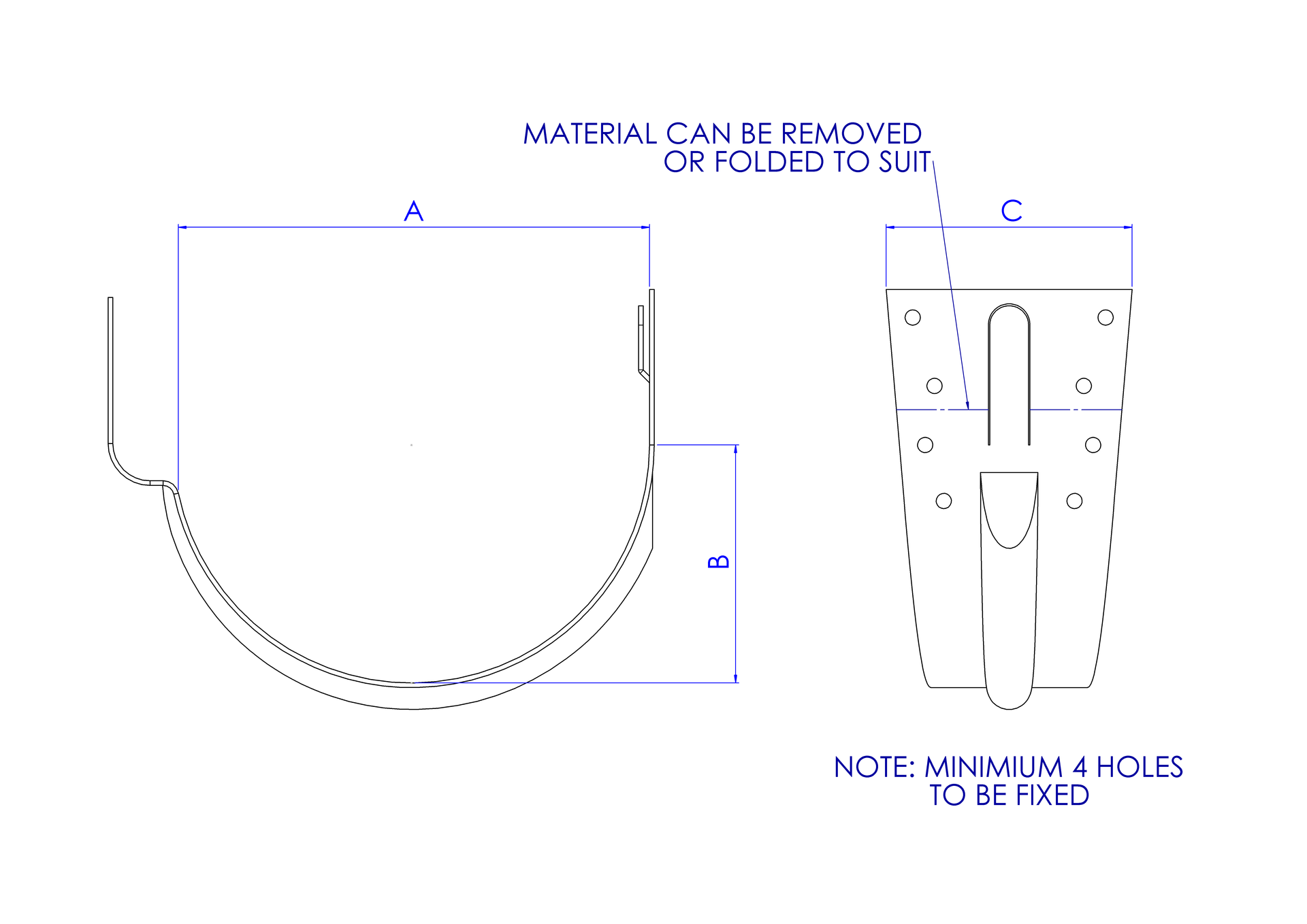 A1 Gutter Brackets to suit Half Round Gutters – NSW – KFC Roofing