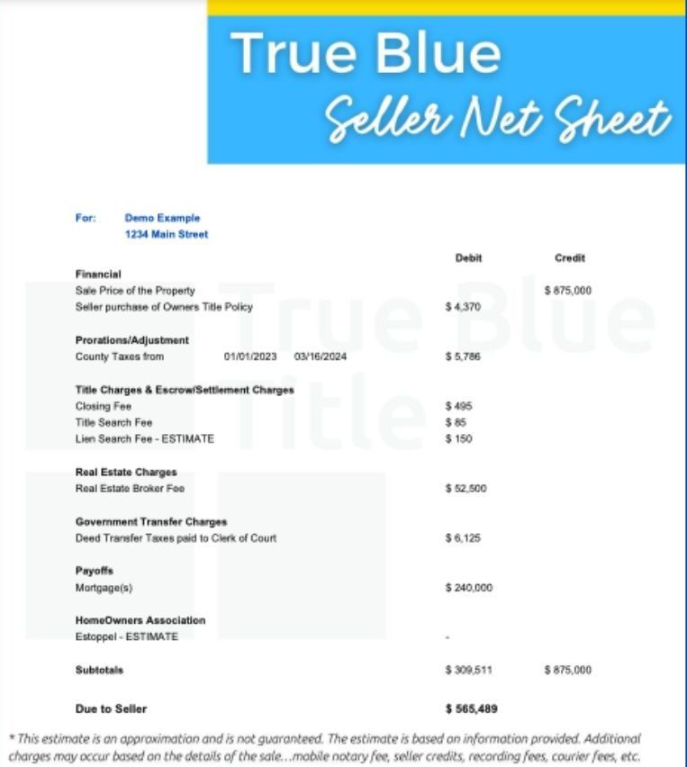 Net Sheets for Realtors: Streamline Sales with a Calculator