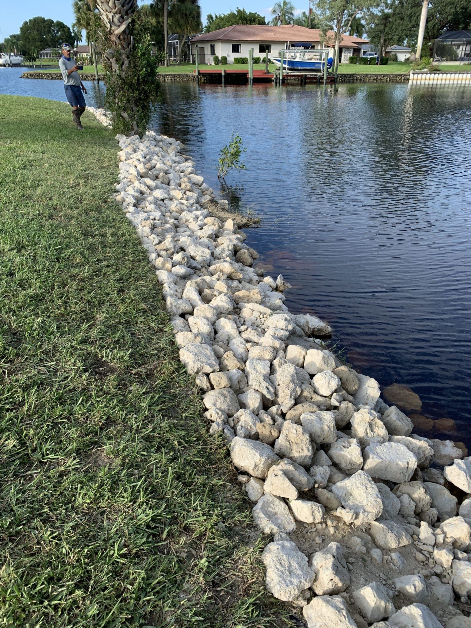 Rip Rap Erosion for River Forest Community Fort Myers