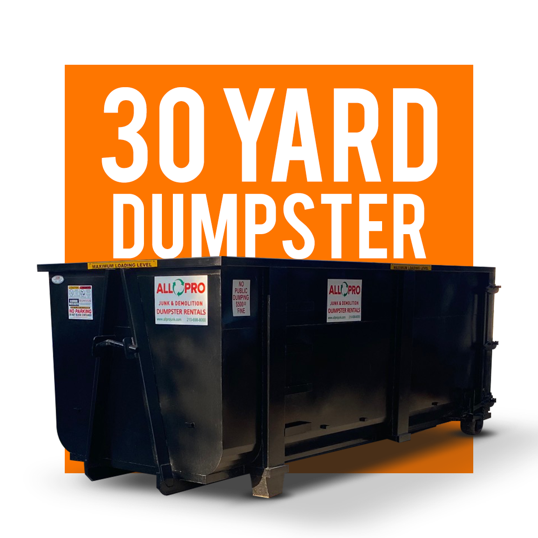 Dumpster Sizes | All Pro Junk Demolition & Dumpster Rentals | Boerne ...