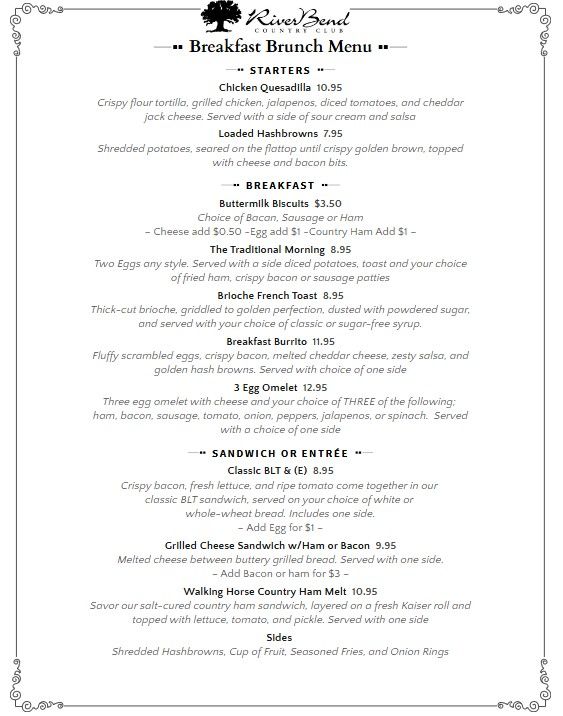 Food & Beverage | River Bend Country Club