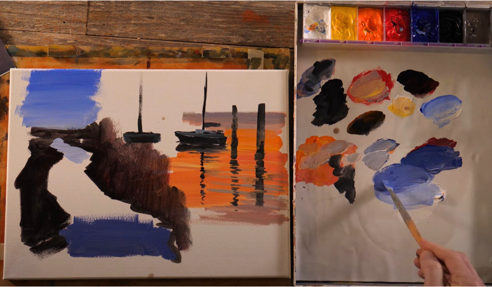 How to Paint Water With Acrylics Step by Step