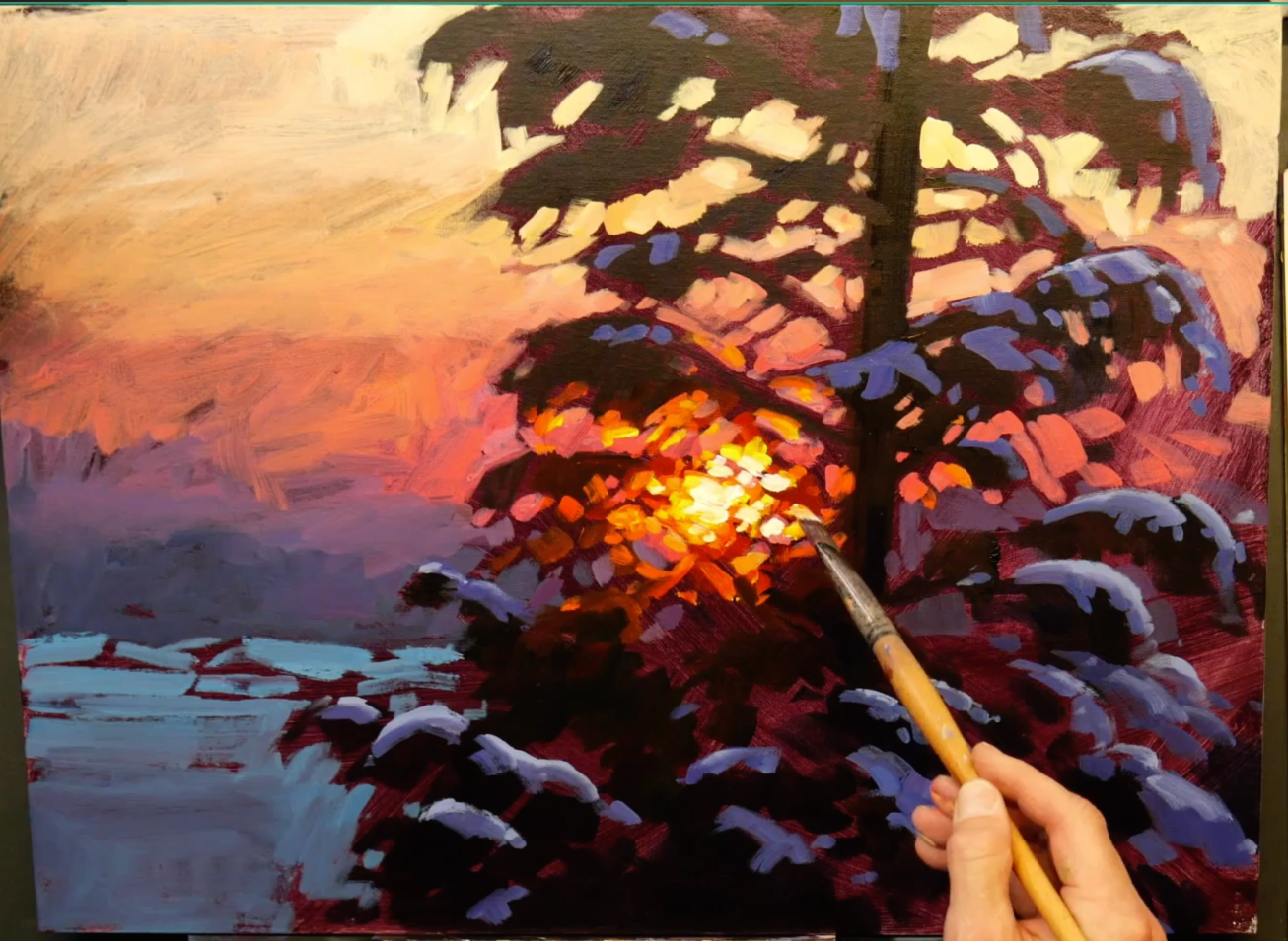 How to Paint Sunlight Through Trees