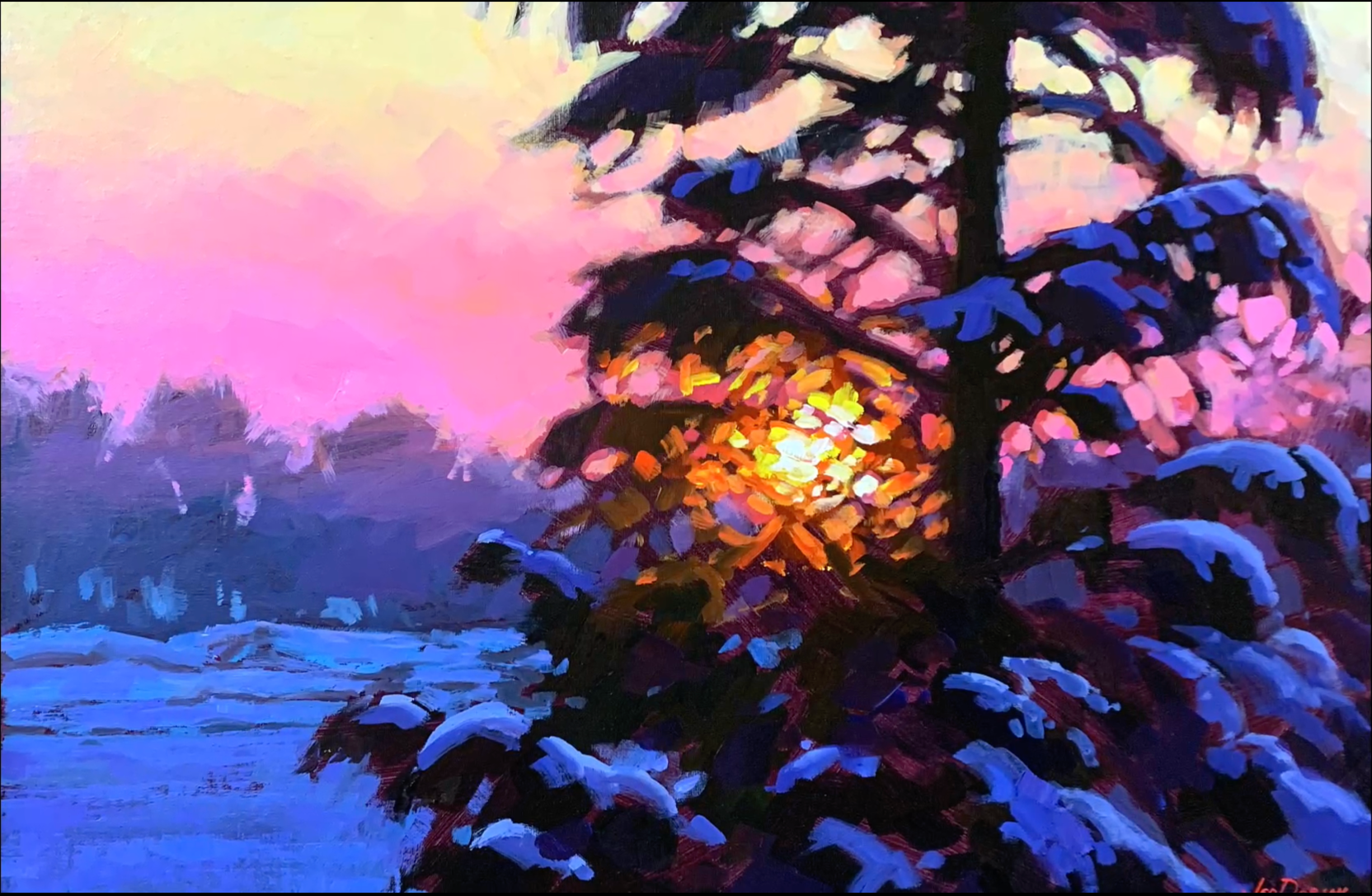 How to Paint Sunlight Through Trees