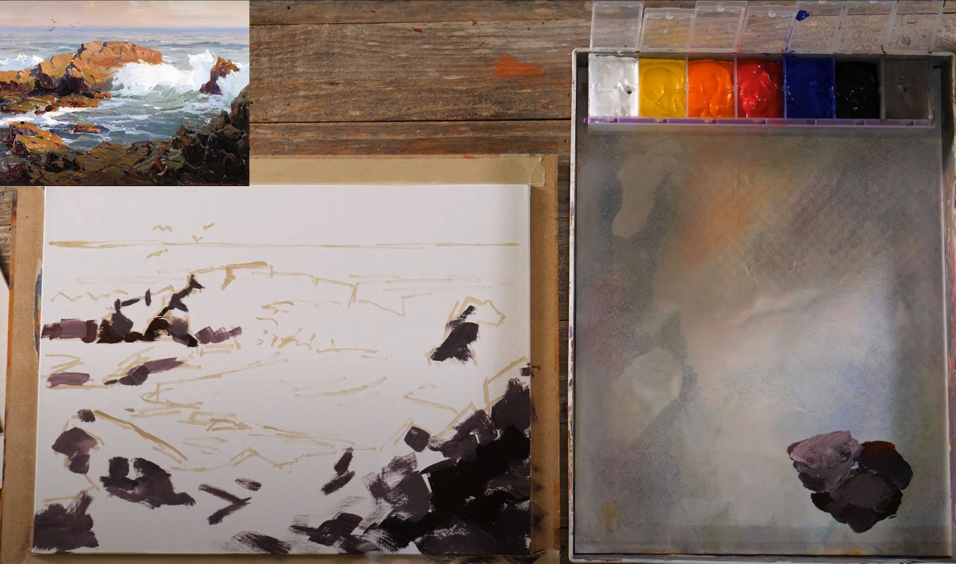 How to Paint Water With Acrylics Step by Step