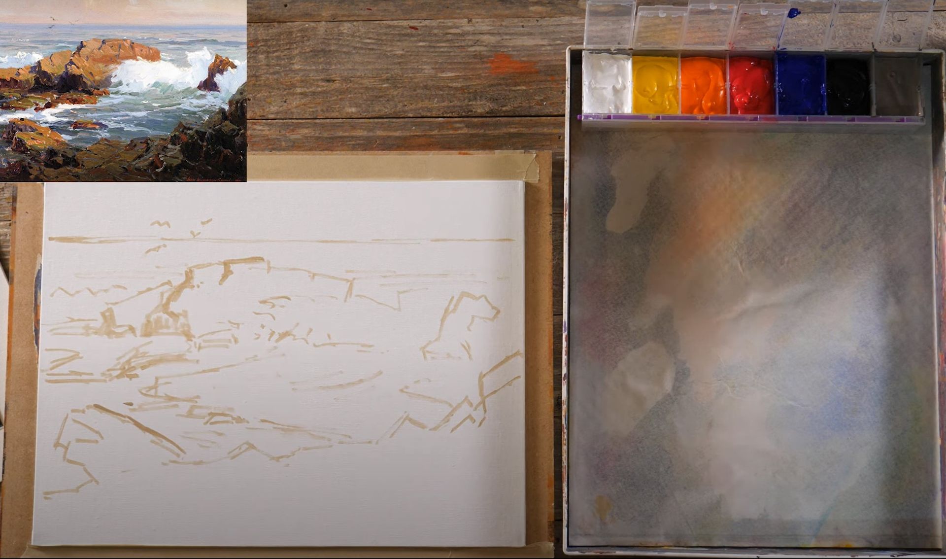 How to Paint Water With Acrylics Step by Step