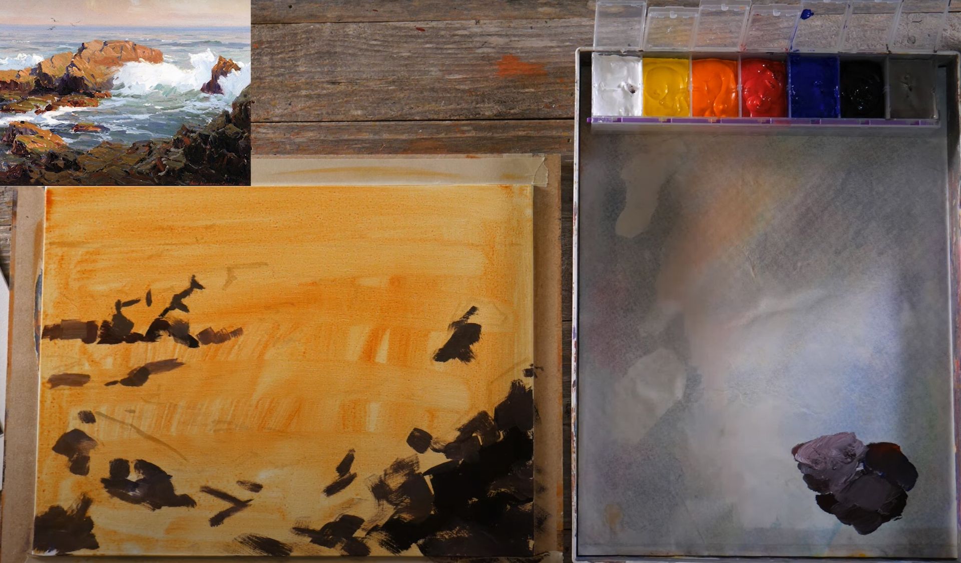 How to Paint Water With Acrylics Step by Step