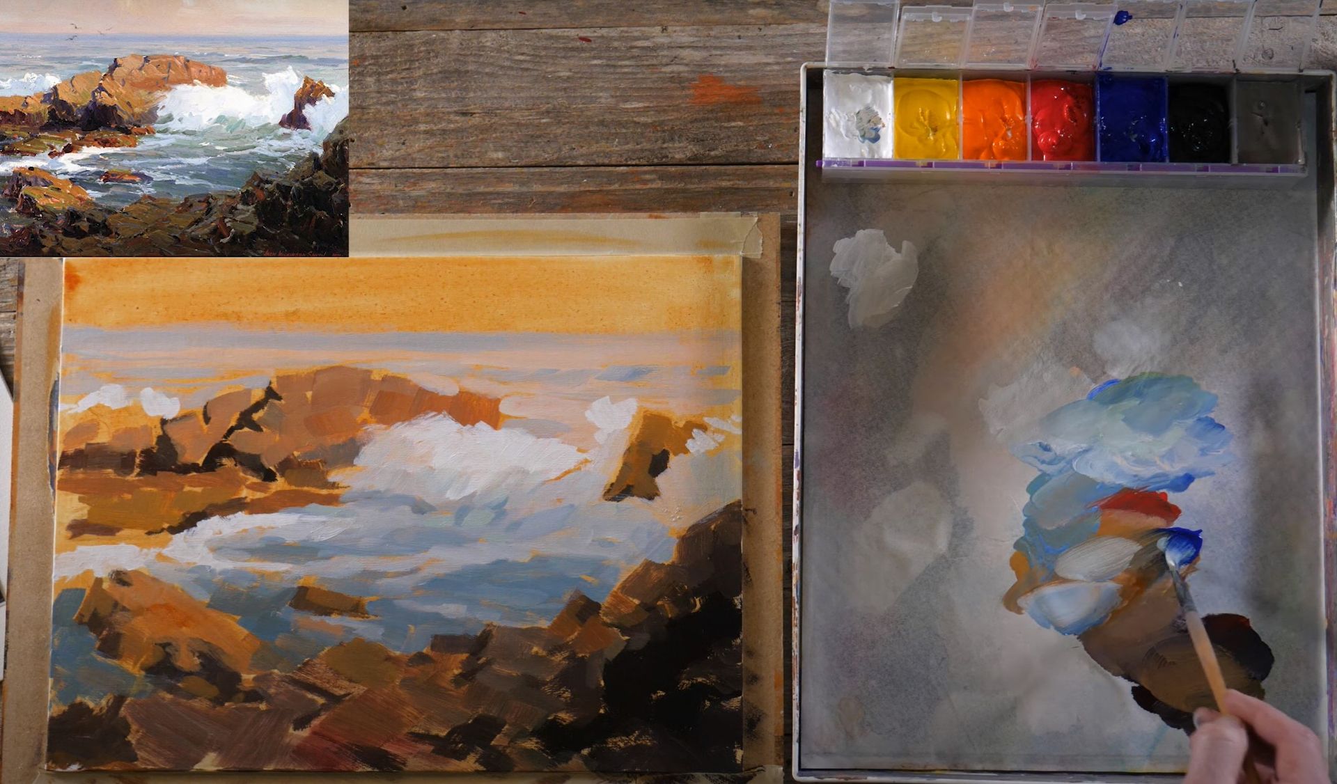 How to Paint Water With Acrylics Step by Step