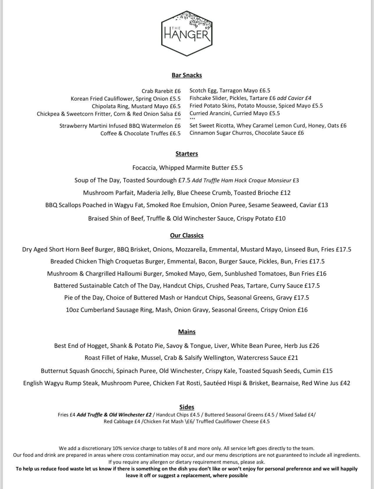 The Hanger Free House - Country Pub & Restaurant Hampshire