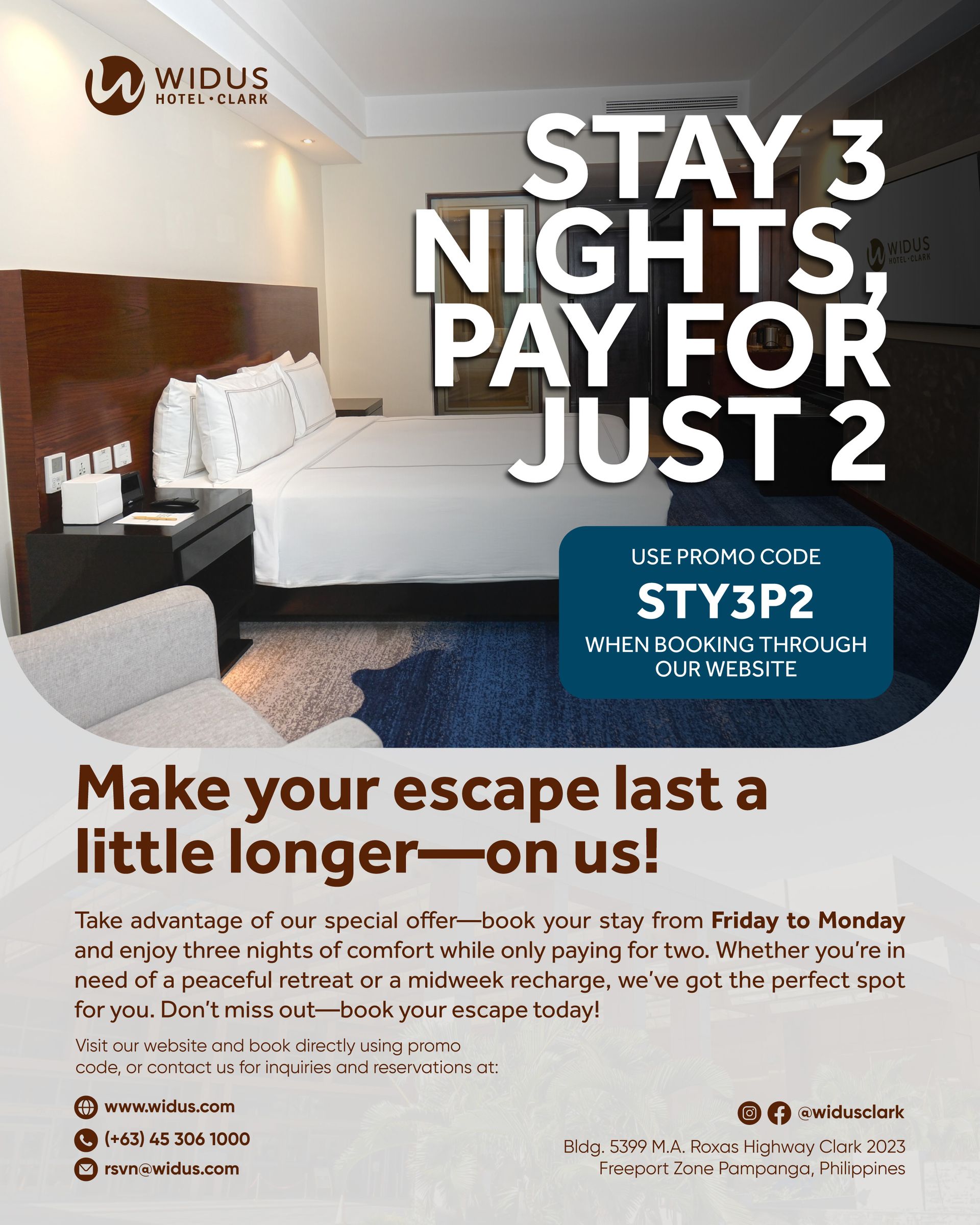 Stay 3 Nights, Pay for Just 2