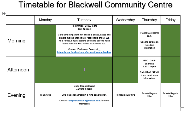 Blackwell Parish Council - Book a Community Centre