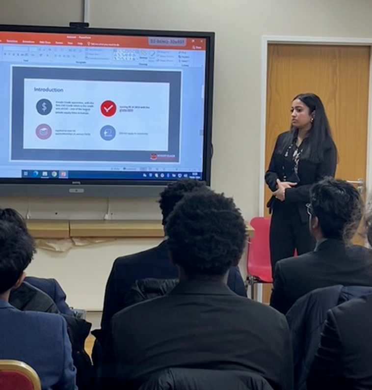 Ex pupil Ashmeet Virdi comes back to school