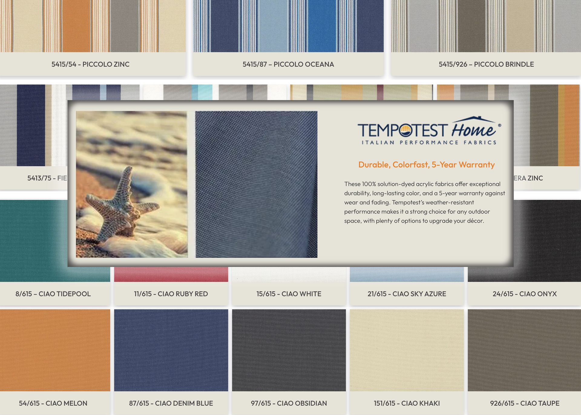 Why We Offer Both Sunbrella and Tempotest Fabrics