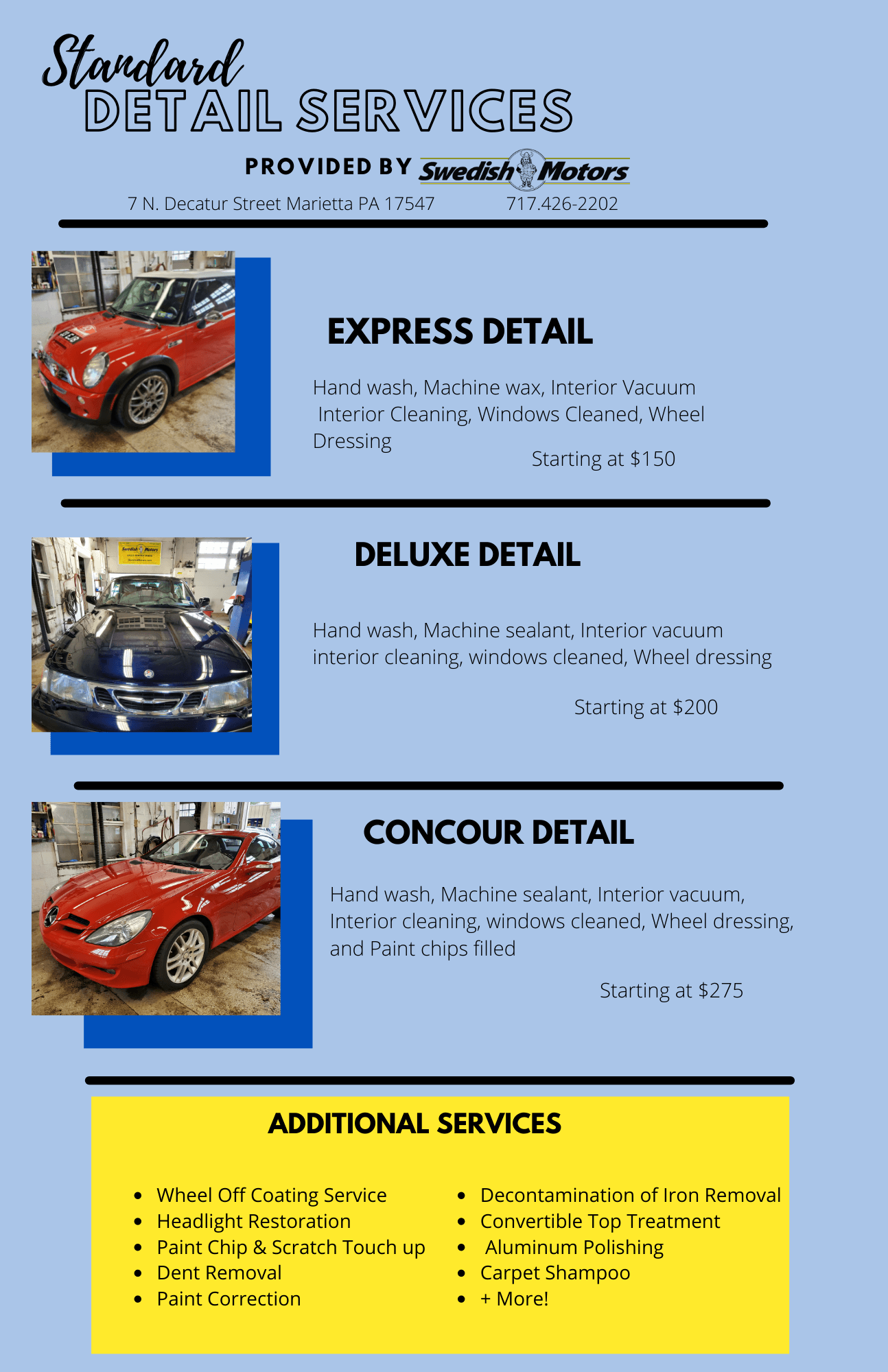 European Import Car Detailing Service | Swedish Motors, Inc.