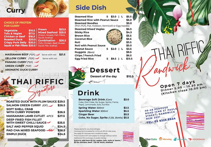 Thai Riffic Randwick - Food Delivery and Takeaway