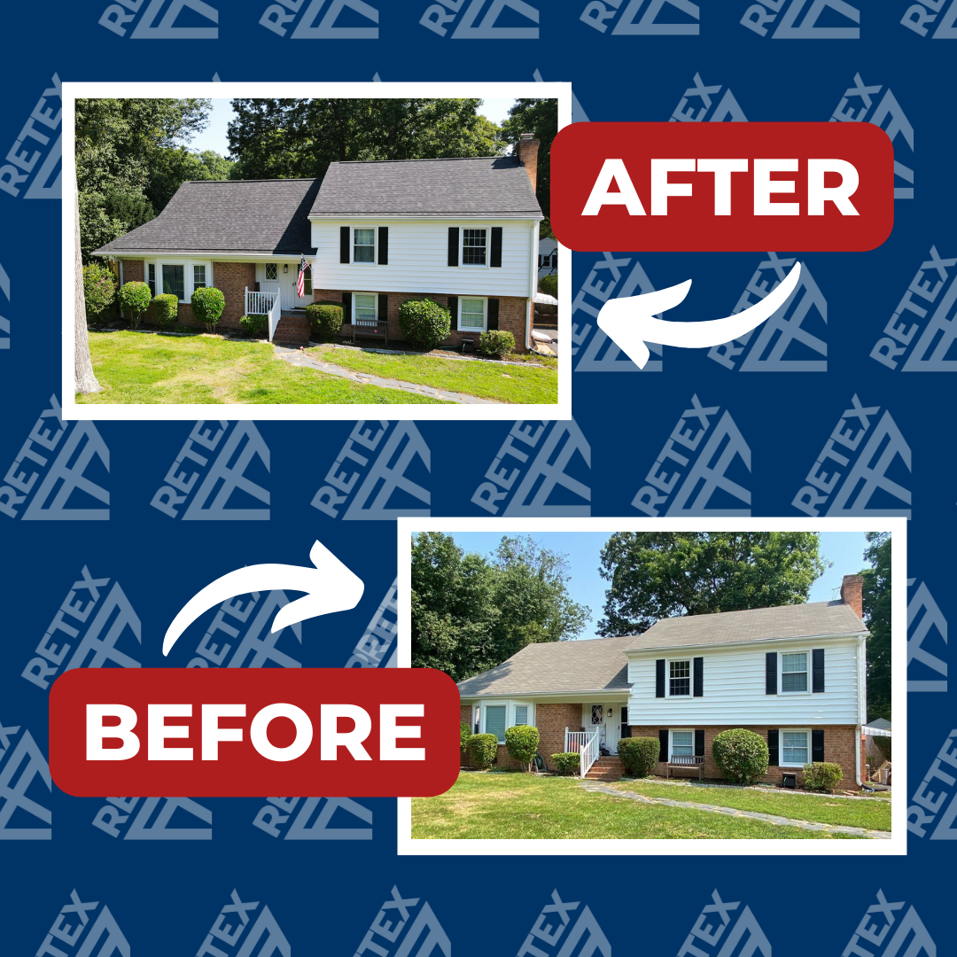 Before & After: Retex Roof Replacement in Midlothian, VA