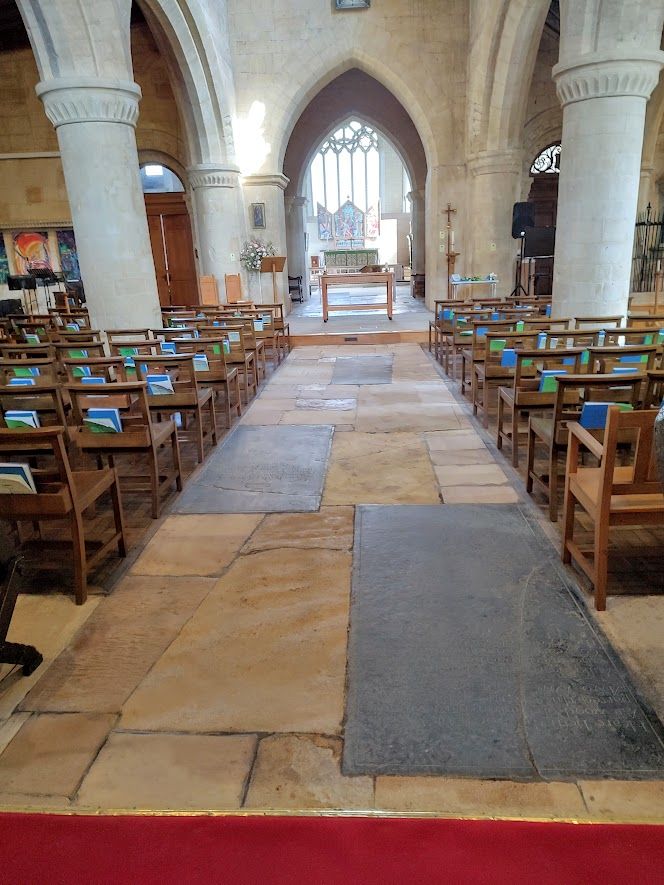 Ancient stone floor restored