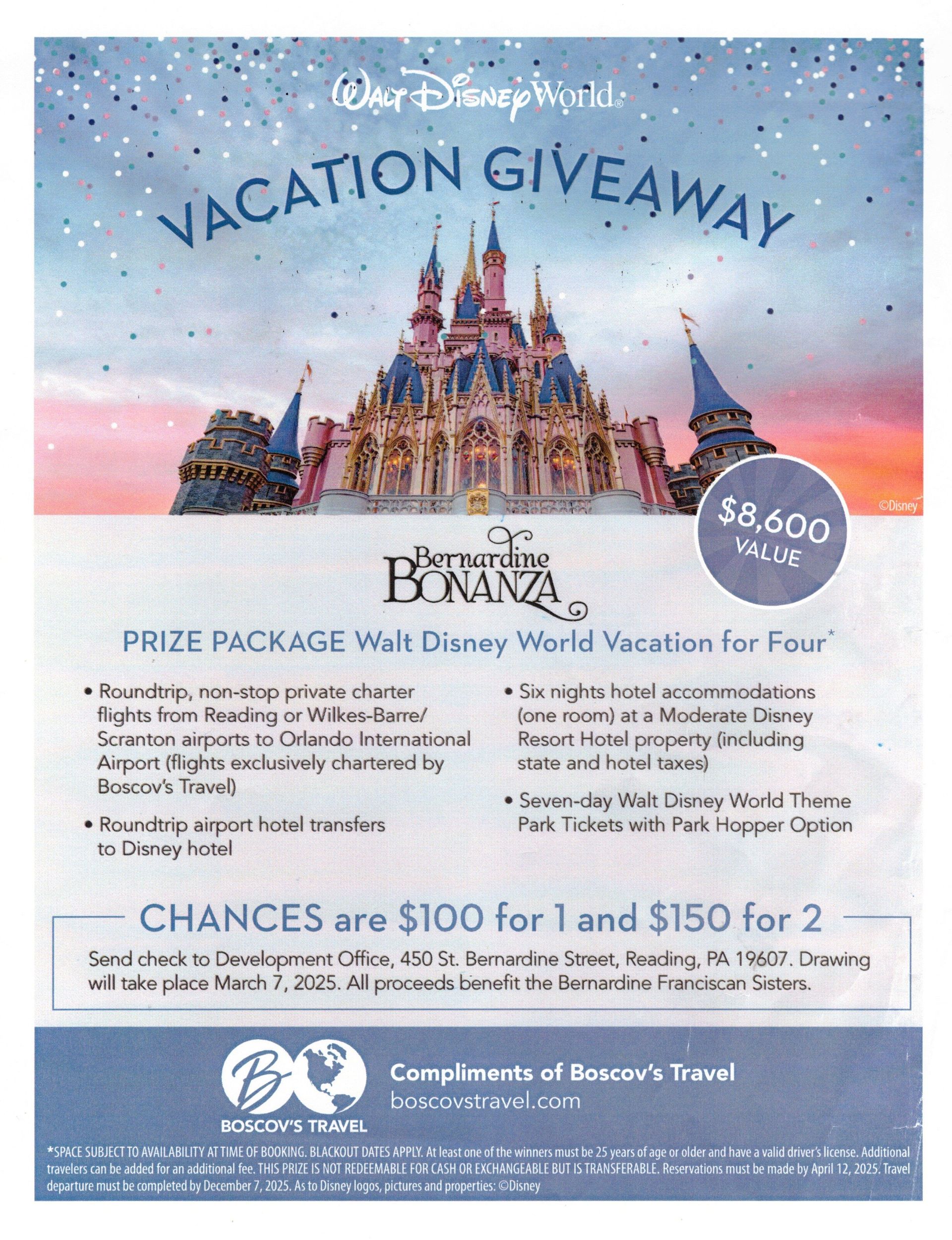 Disney Vacation Raffle