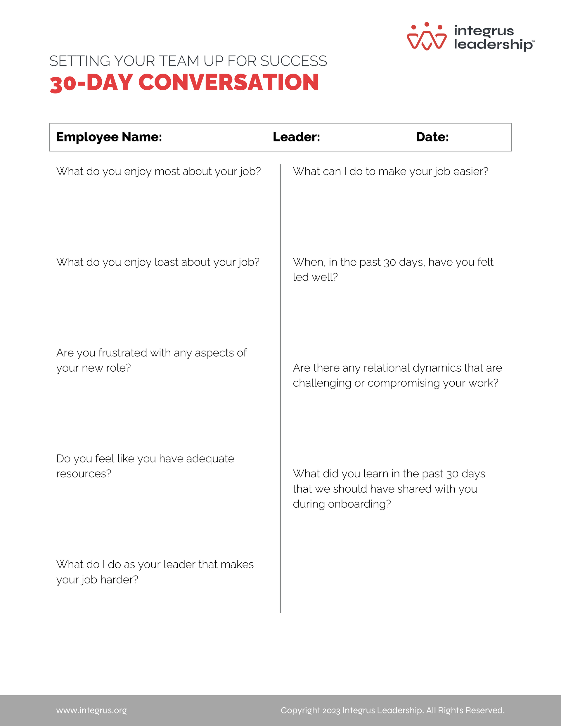 Free leadership tool for deeper conversations.