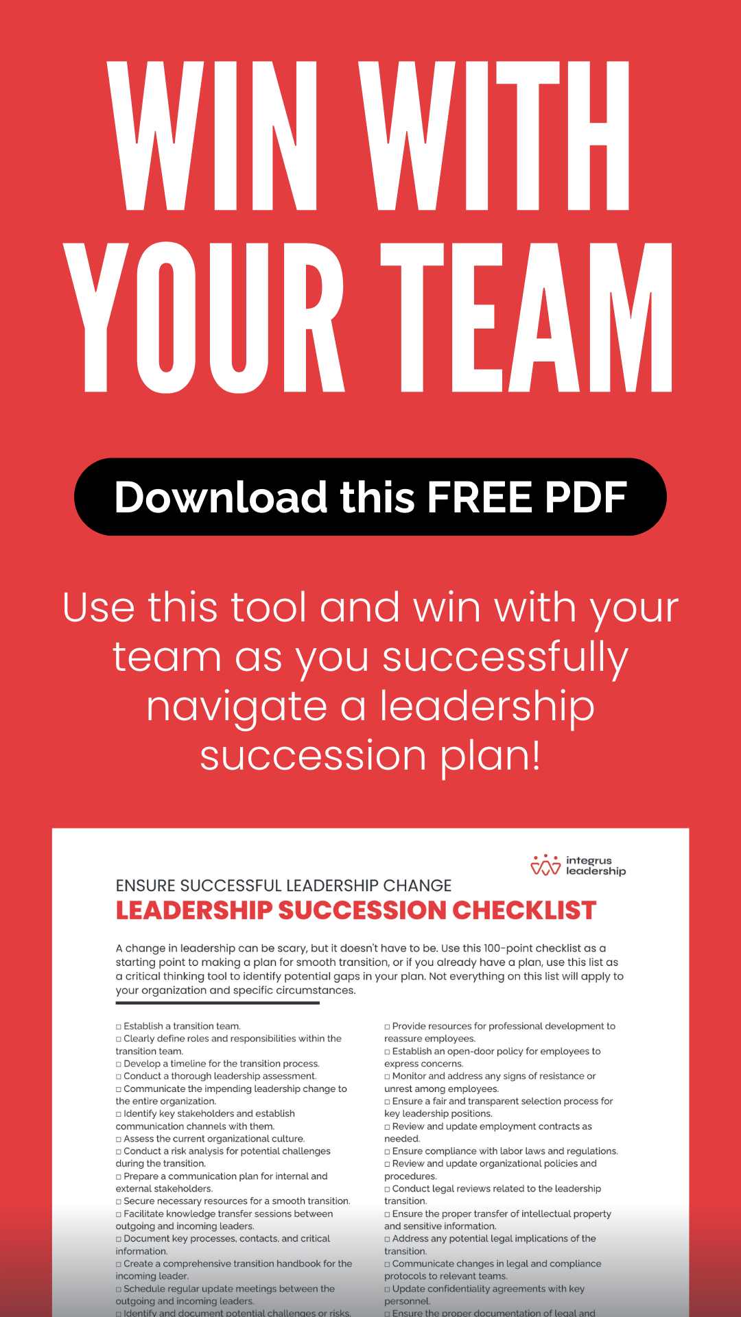 Navigate Leadership Transition: 9 Steps to Successful Succession