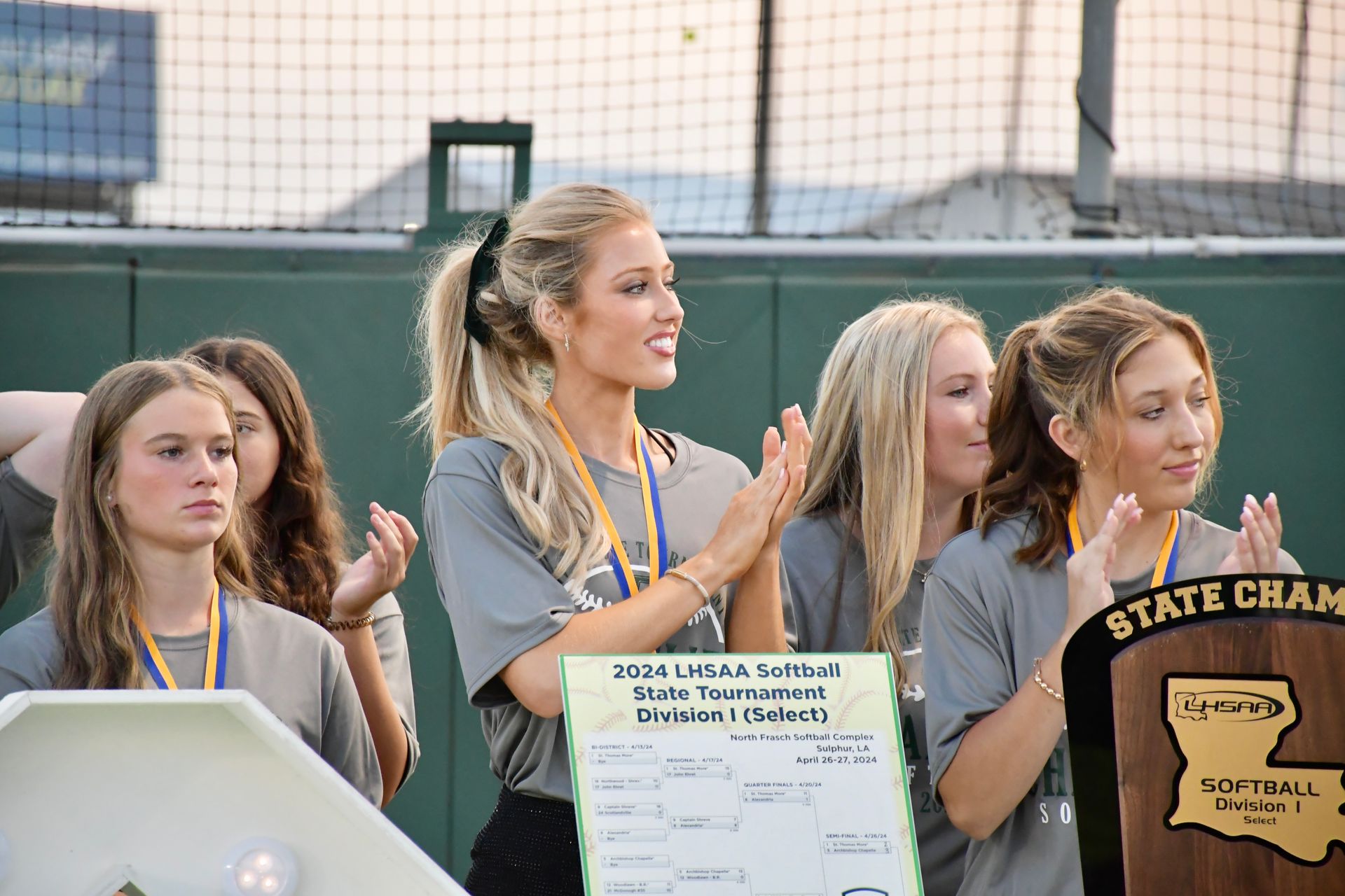 Softball Chips Unveil State Champ Banner