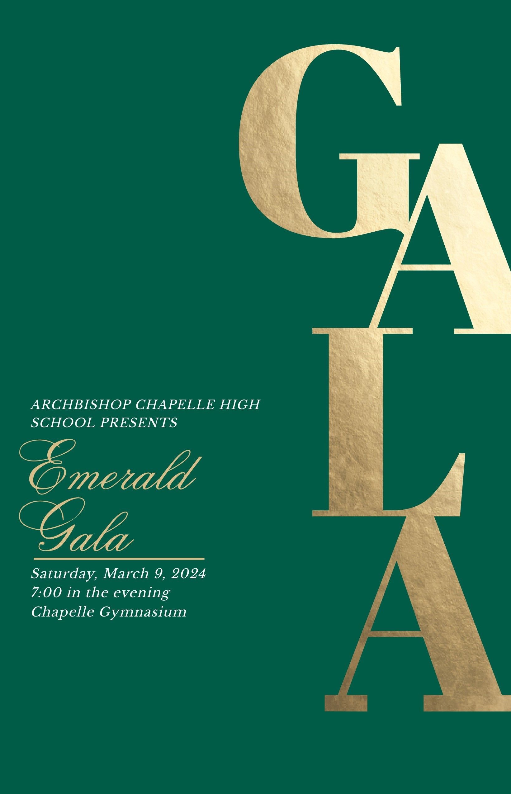 Emerald Gala | Archbishop Chapelle High School