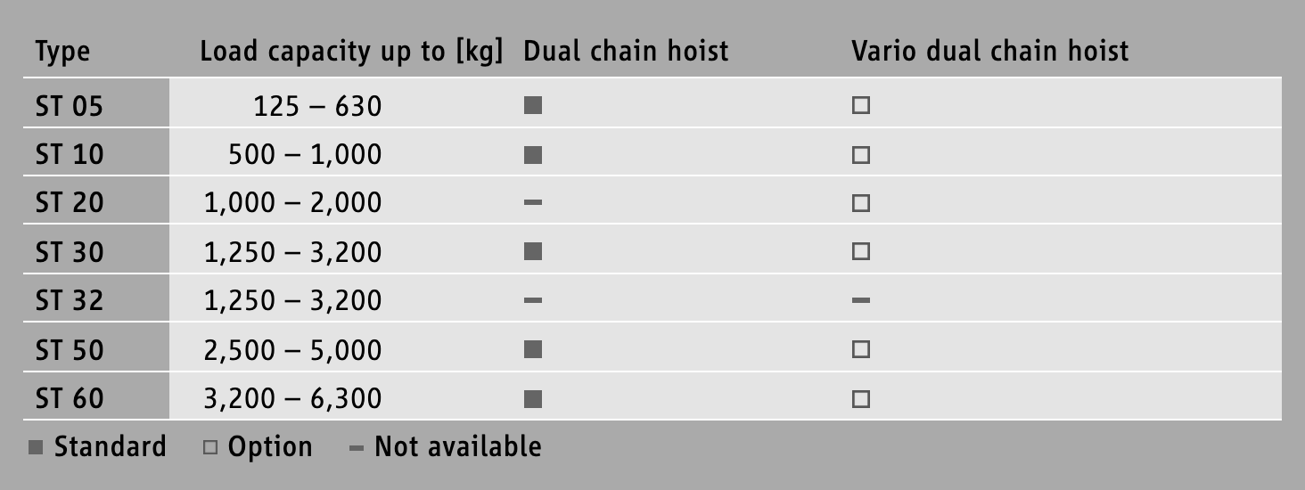Hoist Hooks | STD Dual Chain Hoist: Load Transport