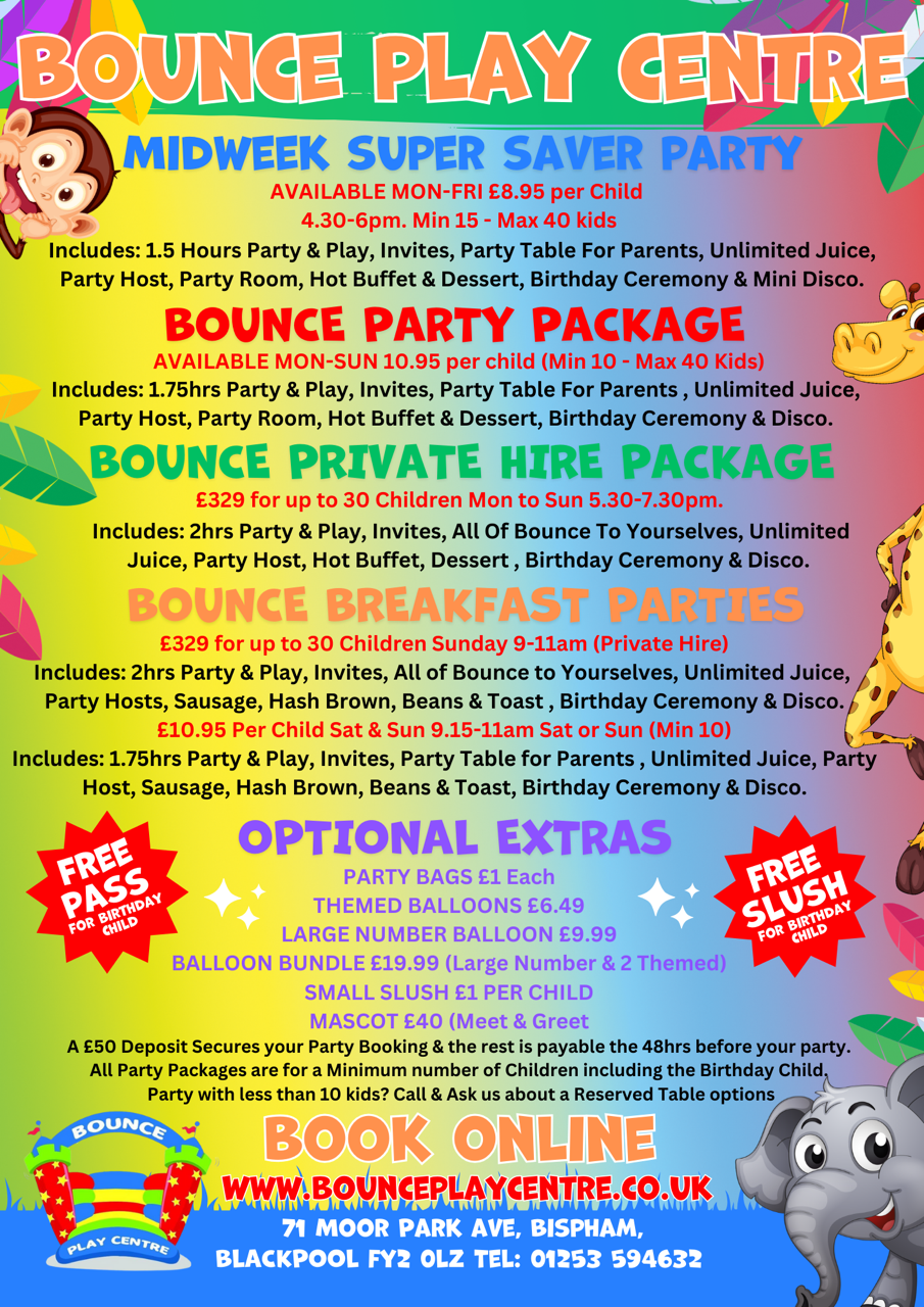 Bounce Play Centre | Indoor Playground | Blackpool