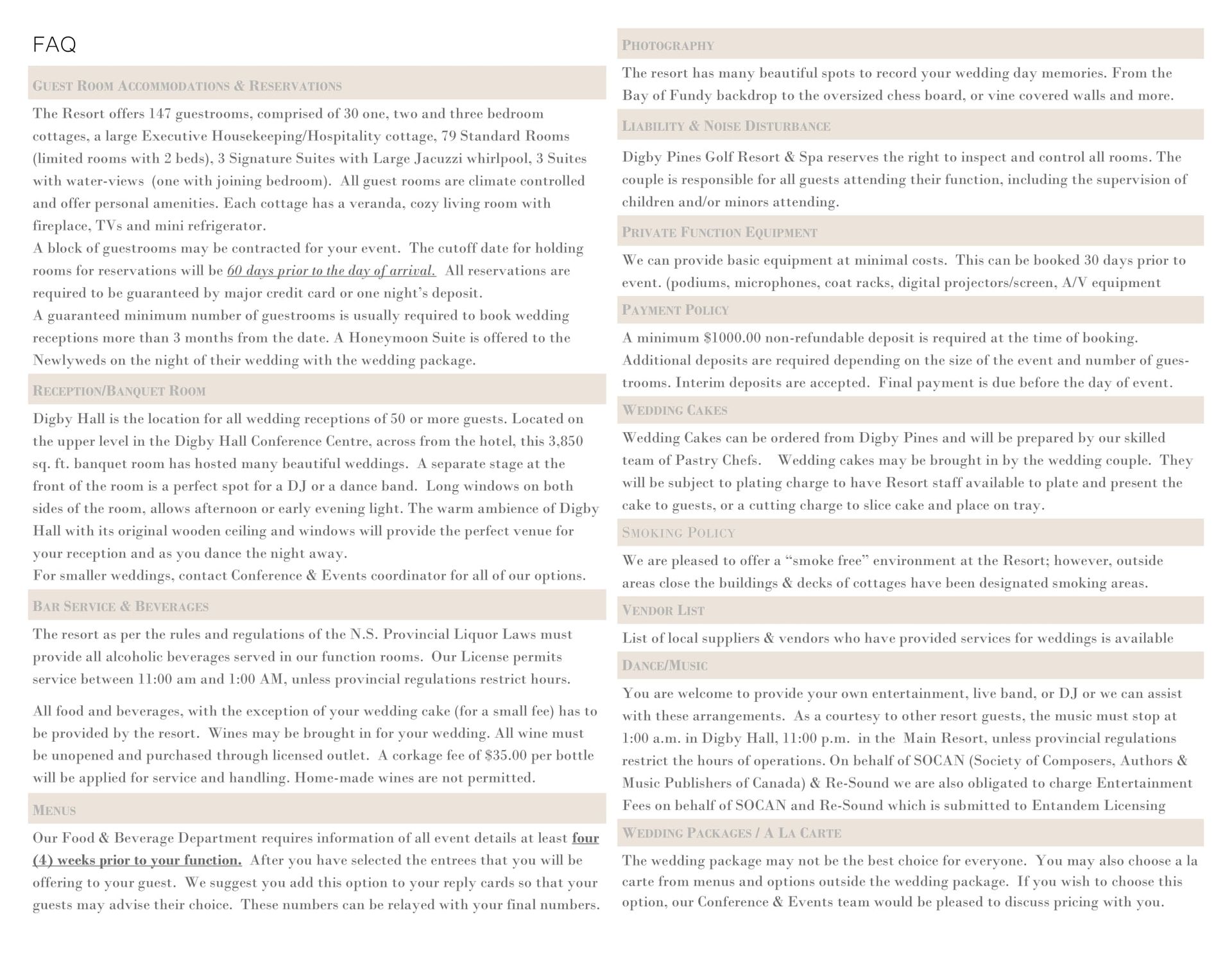 Events & Weddings at Digby Pines Golf Resort & Spa | Digby, Nova Scotia ...