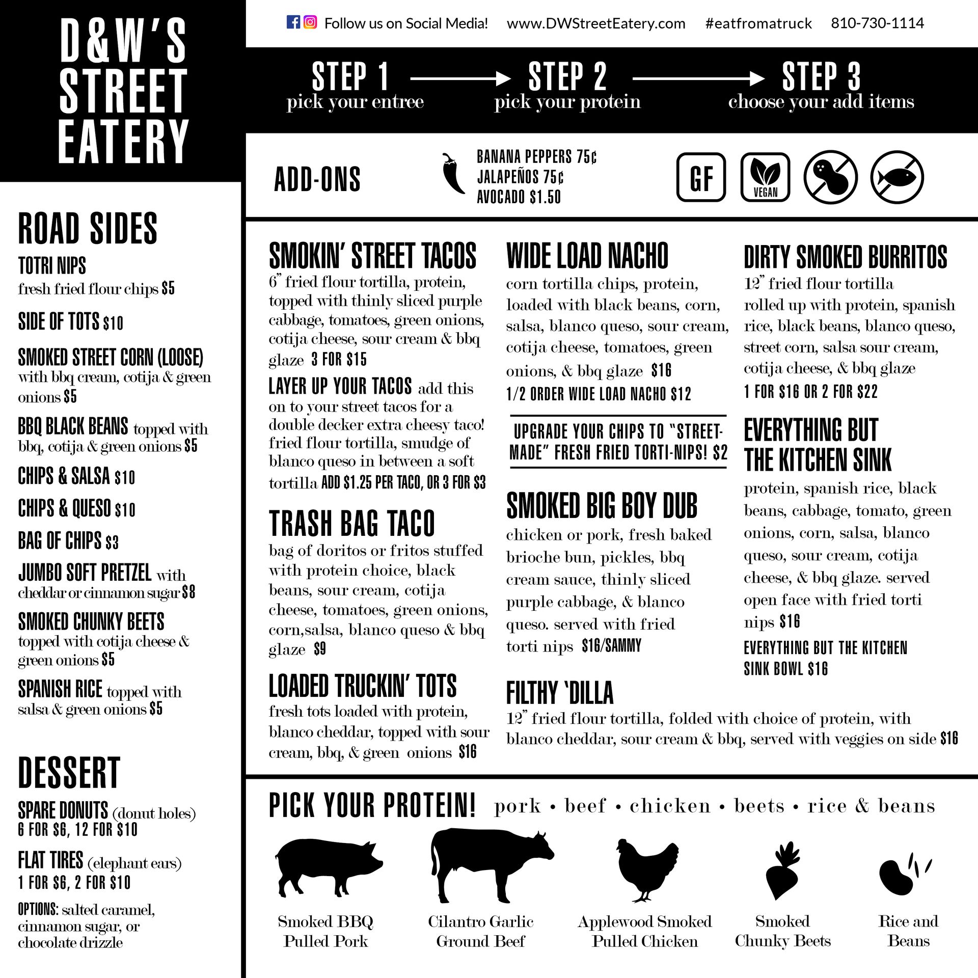 Menu | D&W Street Eatery