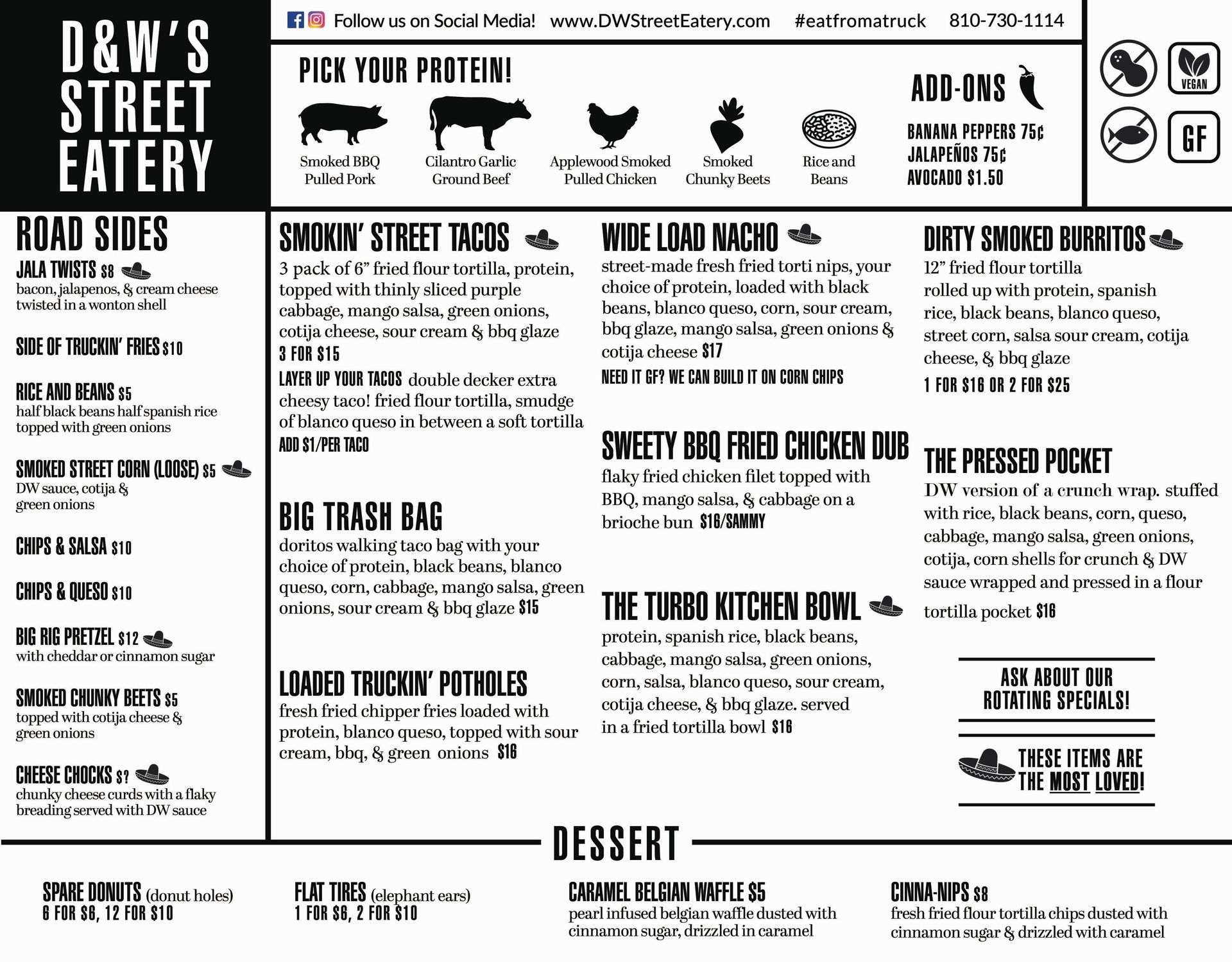 Menu | D&W Street Eatery